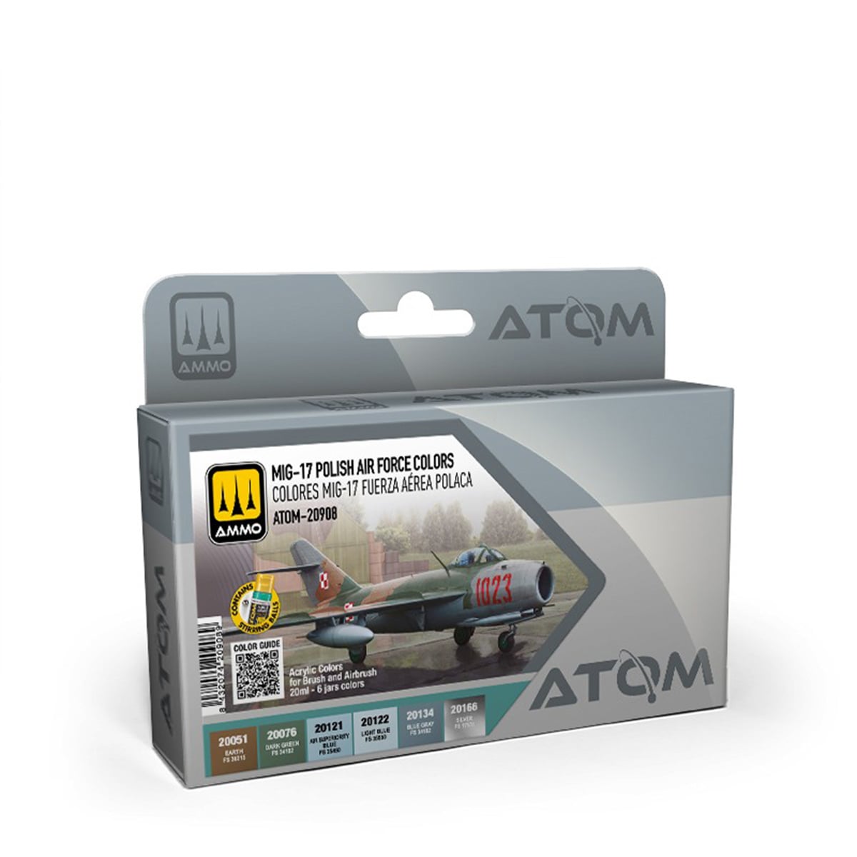 Ammo by Mig MIG-17 Polish Air Force Colors Paint Set ATOM-20908 ...