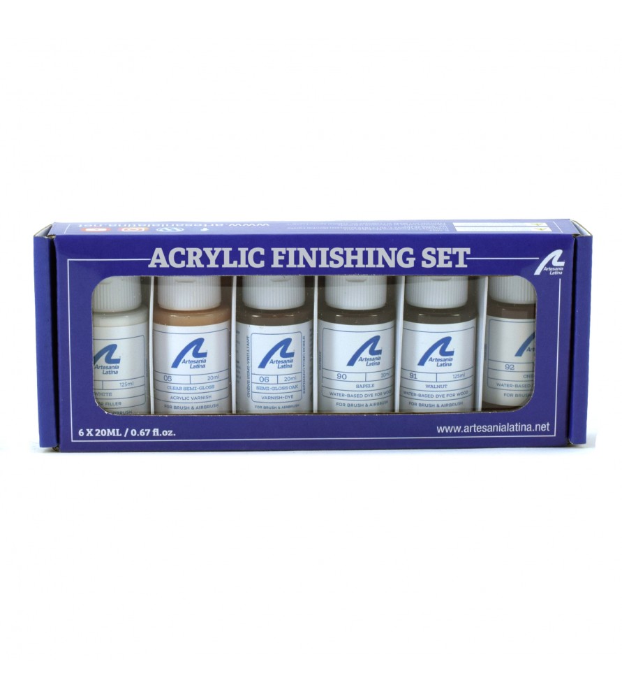 Artesania Latina Mini Pack Dyes and Varnishes Set of 6 277PACKB3 ...