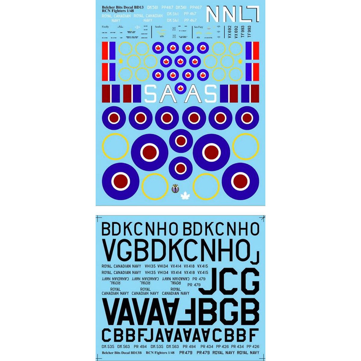 Belcher Bits RCN Seafire Sea Fury, Firefly 1/48 Scale BD13 • Canada's ...