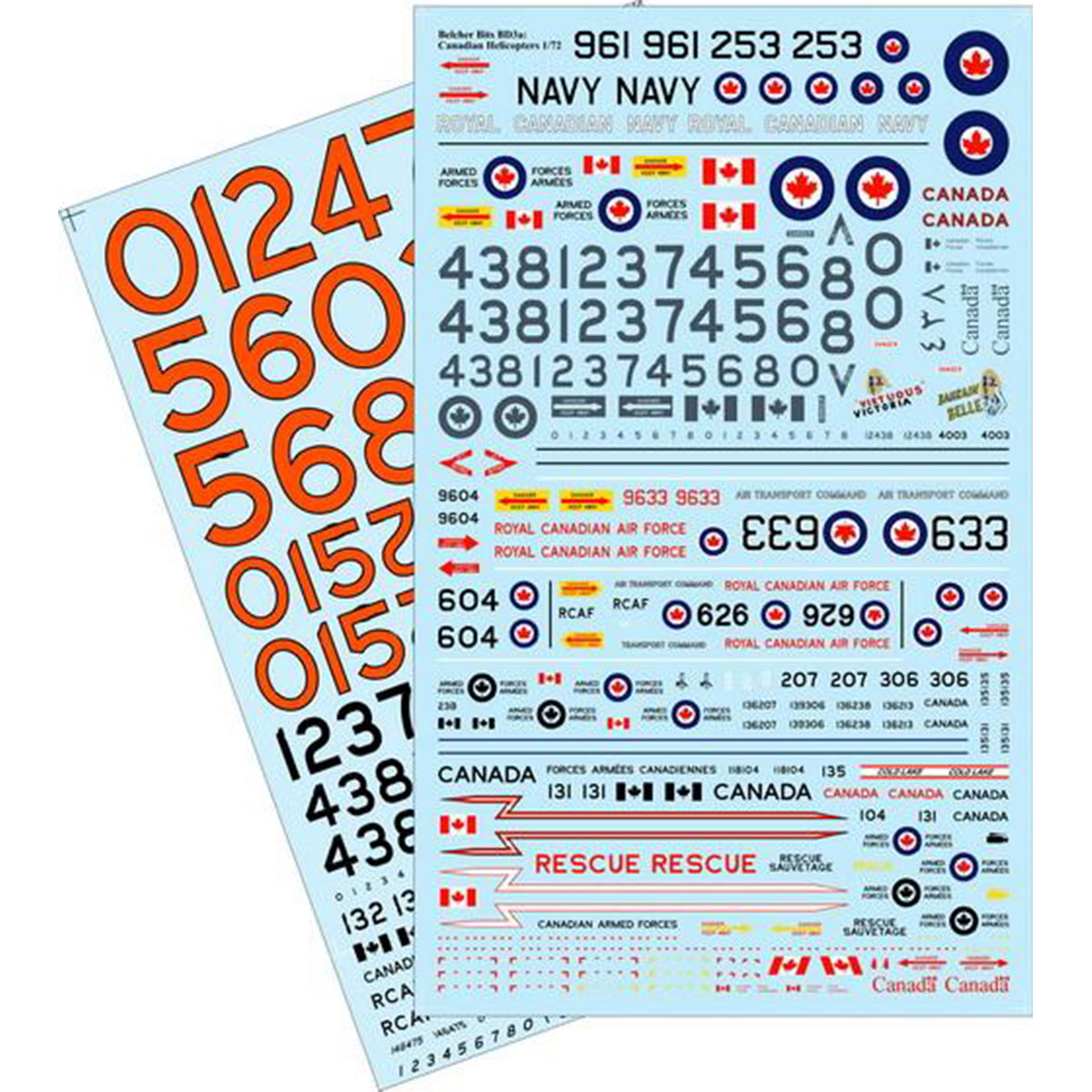 Belcher Bits reprinted and expanded Canadian helicopters 1/72 Scale BD3 ...
