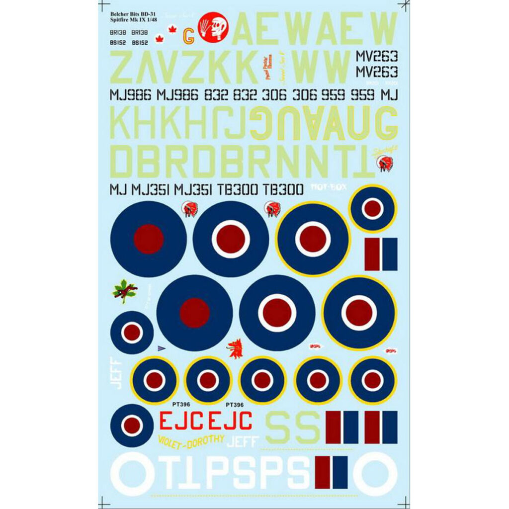 Belcher Bits RCAF Spitfire Mk IX 1/48 Scale BD31 • Canada's largest ...