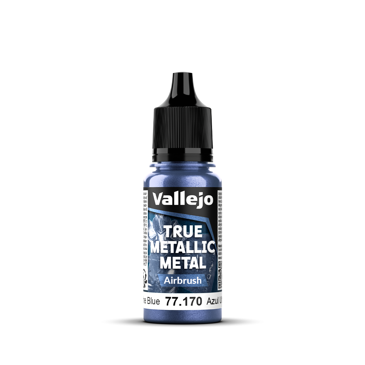 Ultramarine Blue Airbrush 18ml True Metallic Metal Vallejo 77170 ...