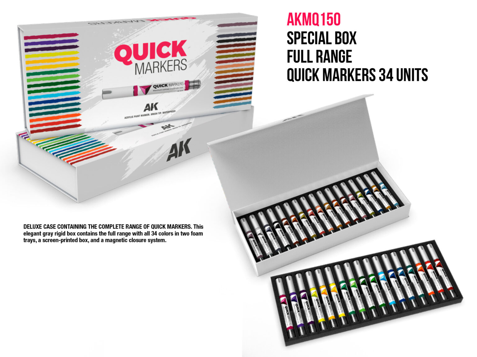 Full Range Quick Markers 34 Units Special Box AK Interactive AKMQ150 ...