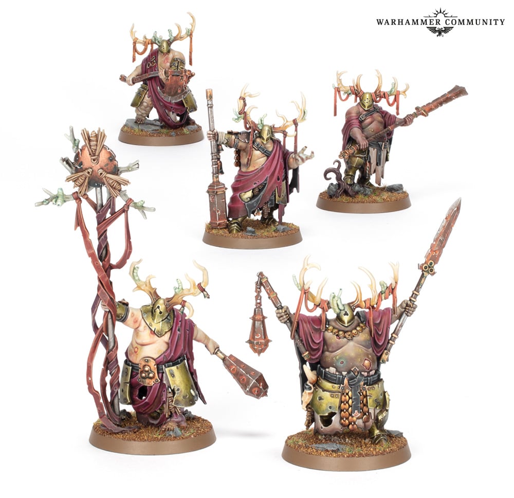 Putrid Blightkings Maggotkin of Nurgle Age of Sigmar Warhammer 83-28 ...